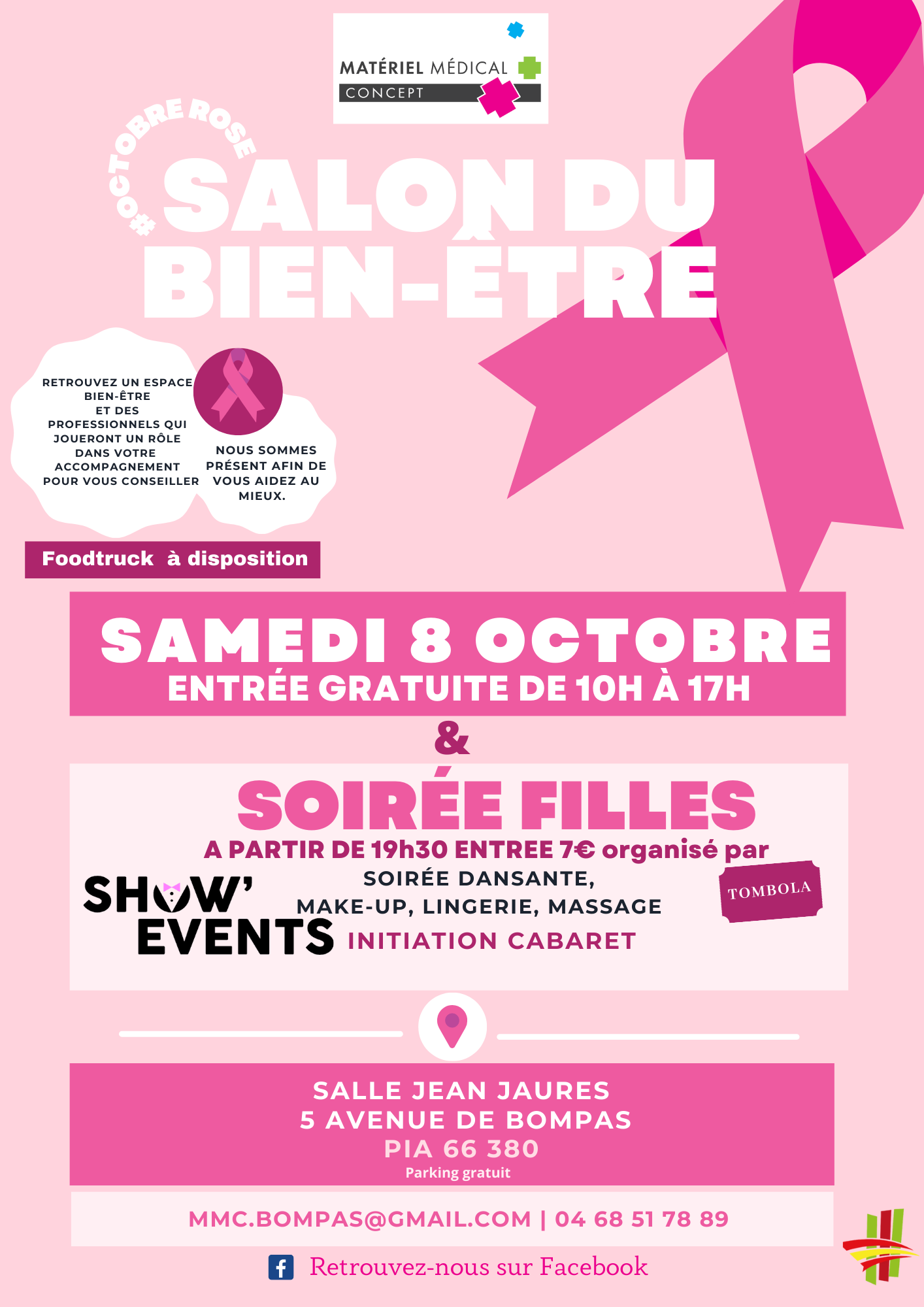 Octobre Rose - Salon du bien être et soirée cabaret le 8 octobre - SOA 66